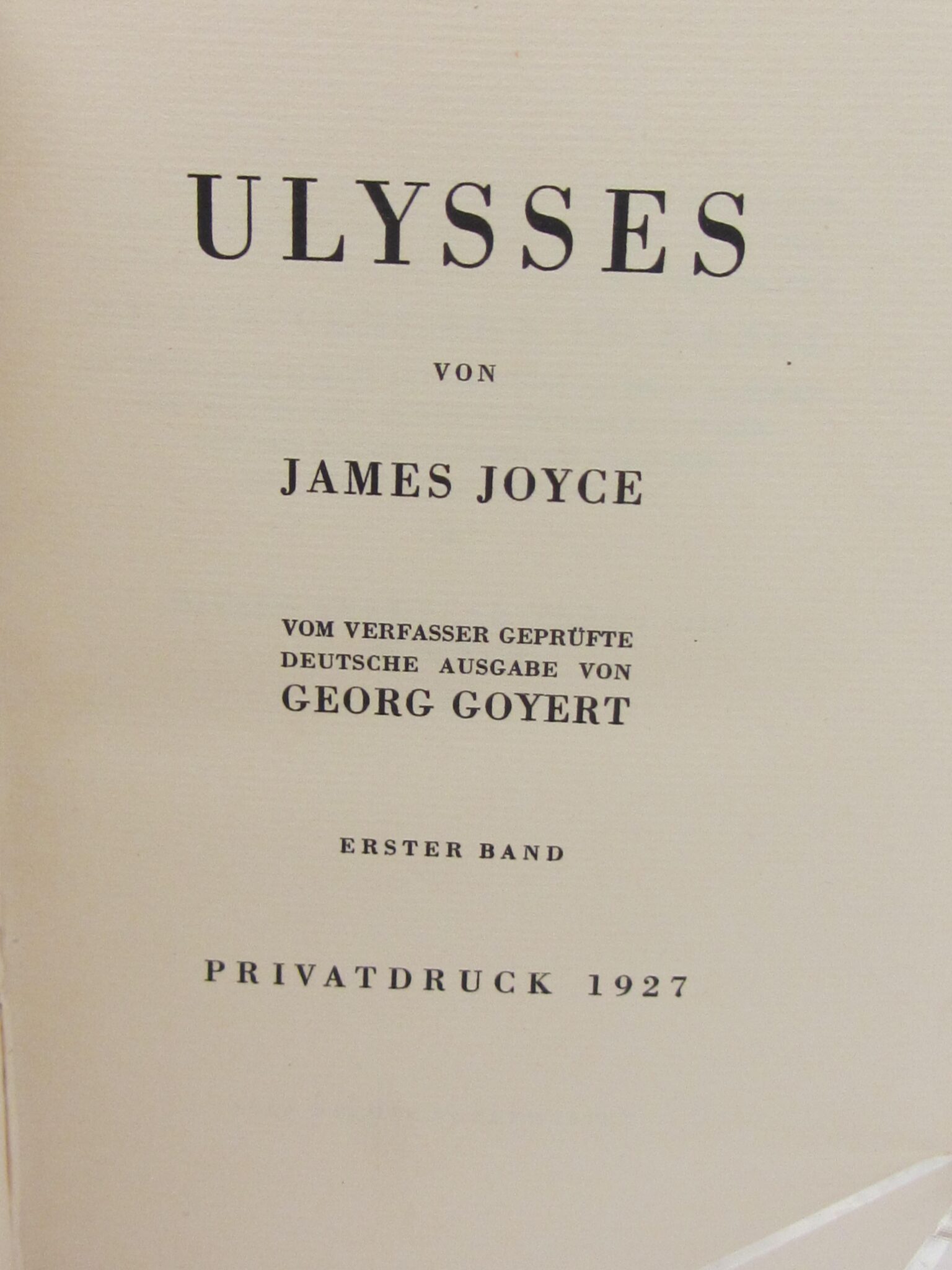 Ulysses. First Translated Edition (1927) - Ulysses Rare Books