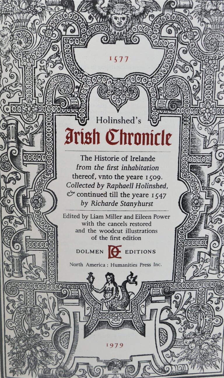Holinshed's Irish Chronicle (1509-1547) - Ulysses Rare Books
