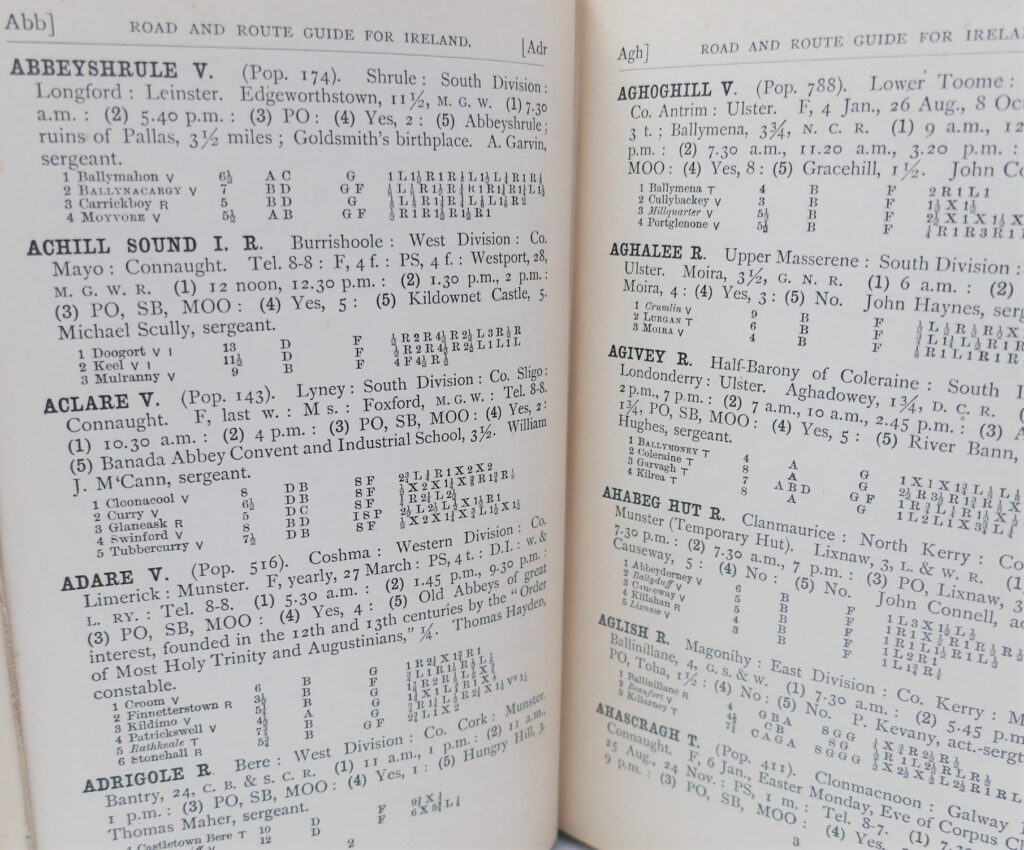 The Road & Route Guide for Ireland of the Royal Irish Constabulary ...