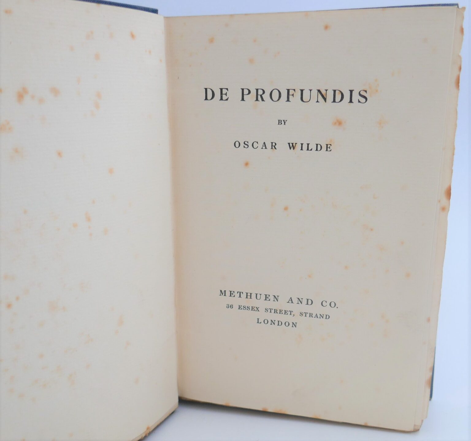 De Profundis. First Edition (1905) - Ulysses Rare Books