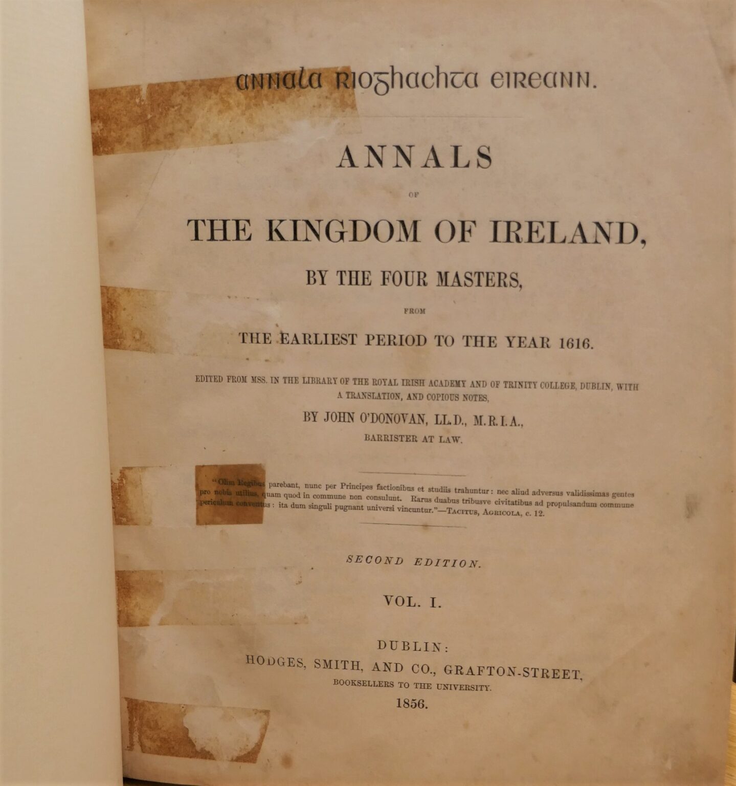 The Annals of the Kingdom of Ireland. By the Four Masters (1856 ...