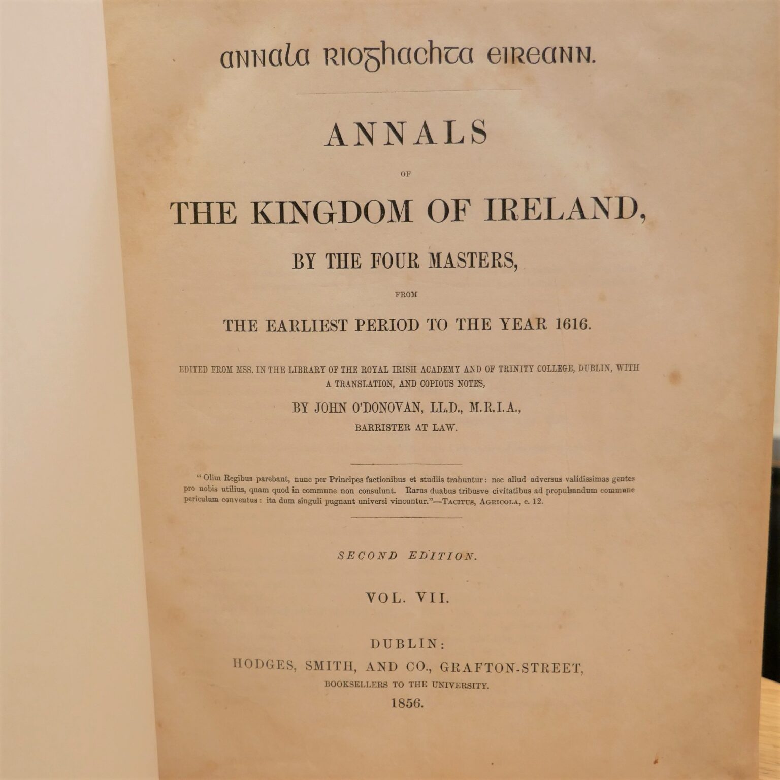 The Annals of the Kingdom of Ireland. By the Four Masters (1856 ...