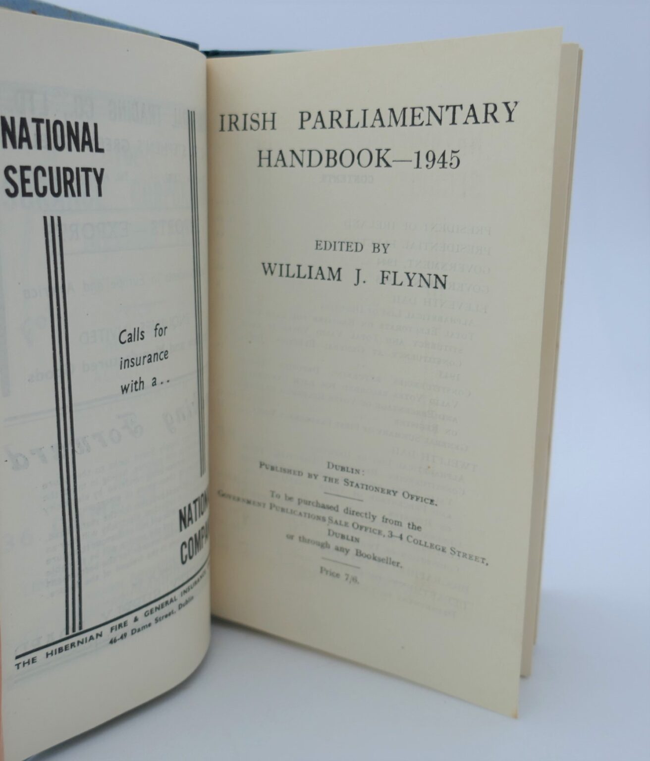 Irish Parliamentary Handbook - 1945. - Ulysses Rare Books