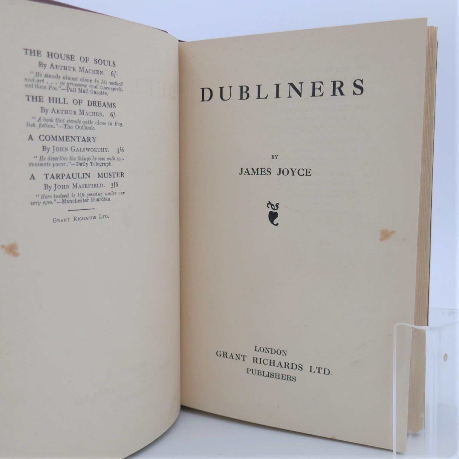 Dubliners. First Edition (1914) - Ulysses Rare Books
