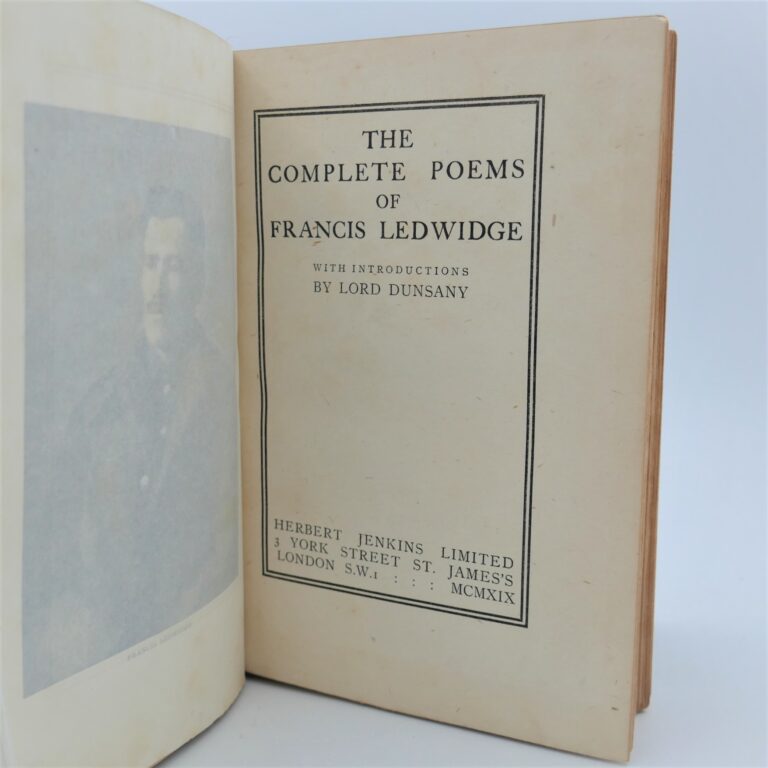 The Complete Poems of Francis Ledwidge (1919) - Ulysses Rare Books