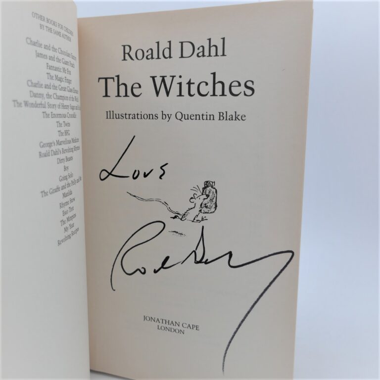 The Witches. Illustrated by Quentin Blake. Signed Copy (1983) - Ulysses ...