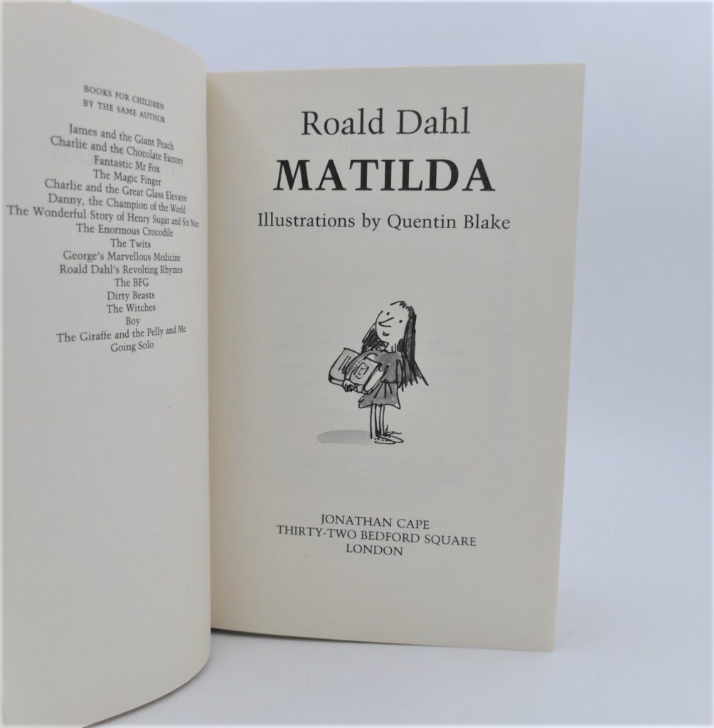 Matilda. Illustrated by Quentin Blake (1988) - Ulysses Rare Books