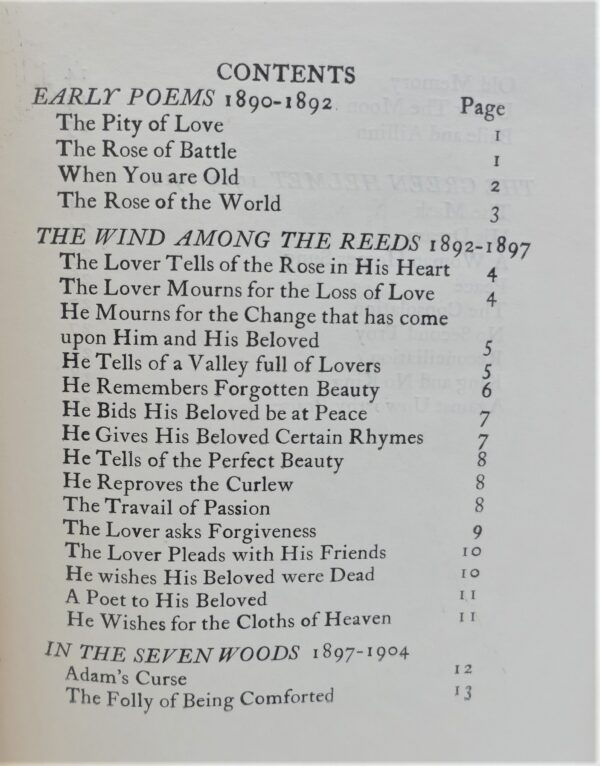 A Selection Of The Love Poetry Of William Butler Yeats Cuala Press