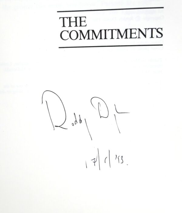The Commitments. First Edition. Author Signed (1987) - Ulysses Rare Books