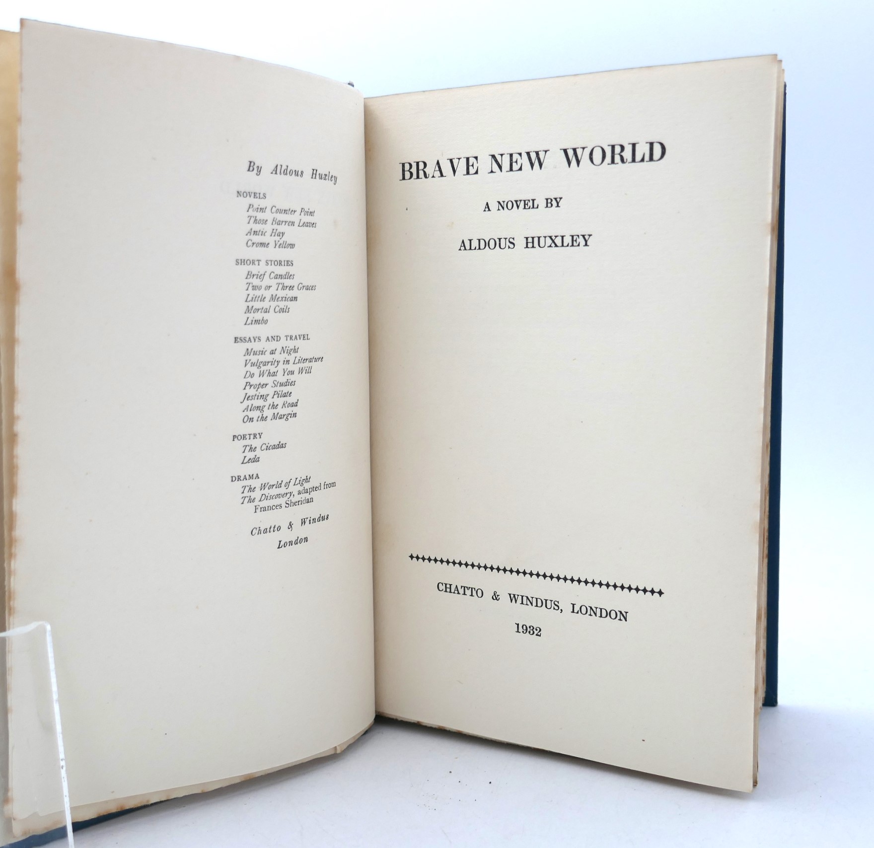 Brave New World. First Edition (1932) - Ulysses Rare Books