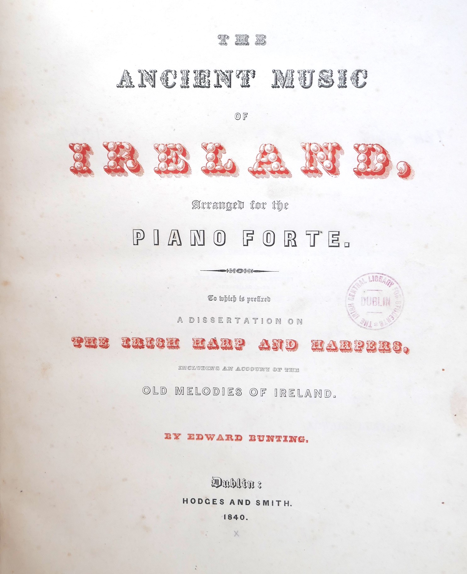 The Ancient Music of Ireland (1840) - Ulysses Rare Books
