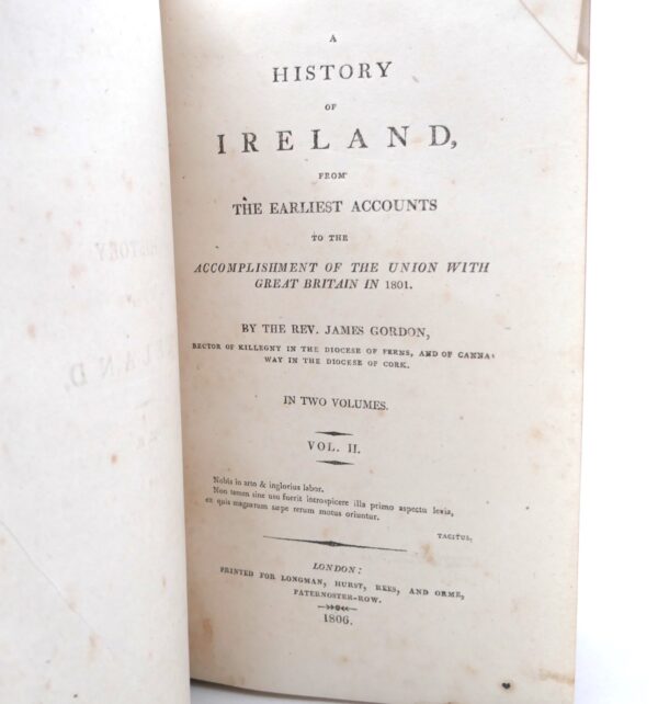 A History of Ireland. Two Volumes in One (1806) - Ulysses Rare Books