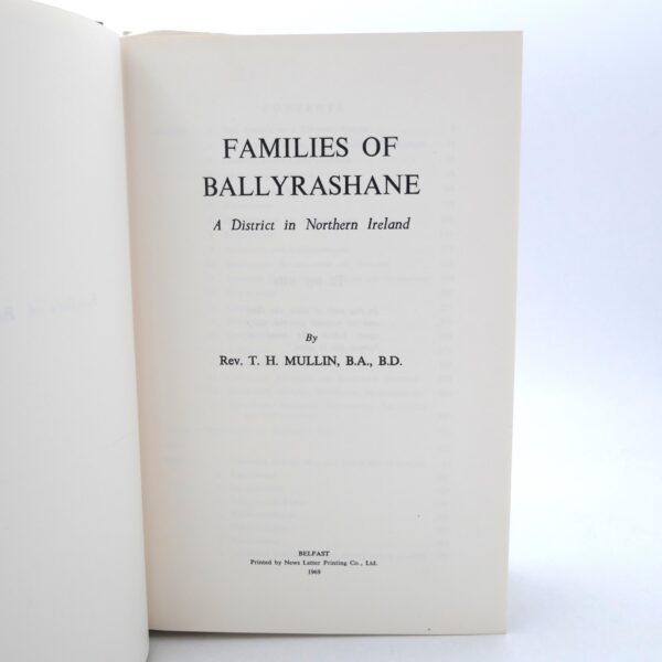 Families of Ballyrashane in Northern Ireland (1969) - Ulysses Rare Books