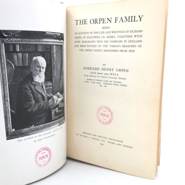 The Orpen Family. Printed from Private Circulation (1930) - Ulysses ...