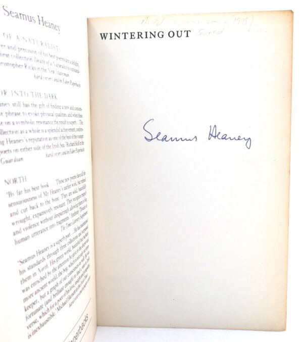 Wintering Out. Third Impression. Signed Copy (1975) - Ulysses Rare Books