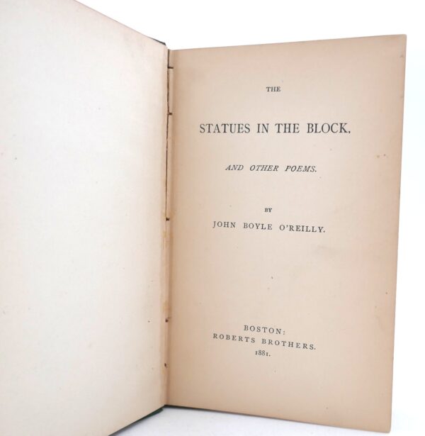 The Statues in the Block and Other Poems (1881) - Ulysses Rare Books